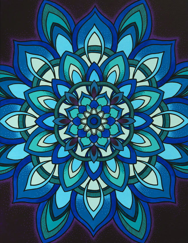 'Healing' Mandala Art Print by Sonja Bella, Mandala Art Print, Mandala ...